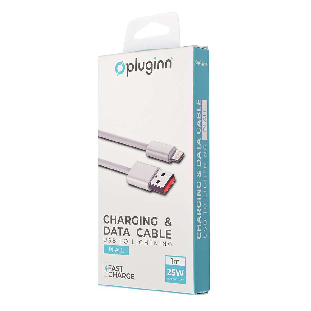 Data kabl Pluginn fast 25W USB na lightning beli 1m - Mobster Shop